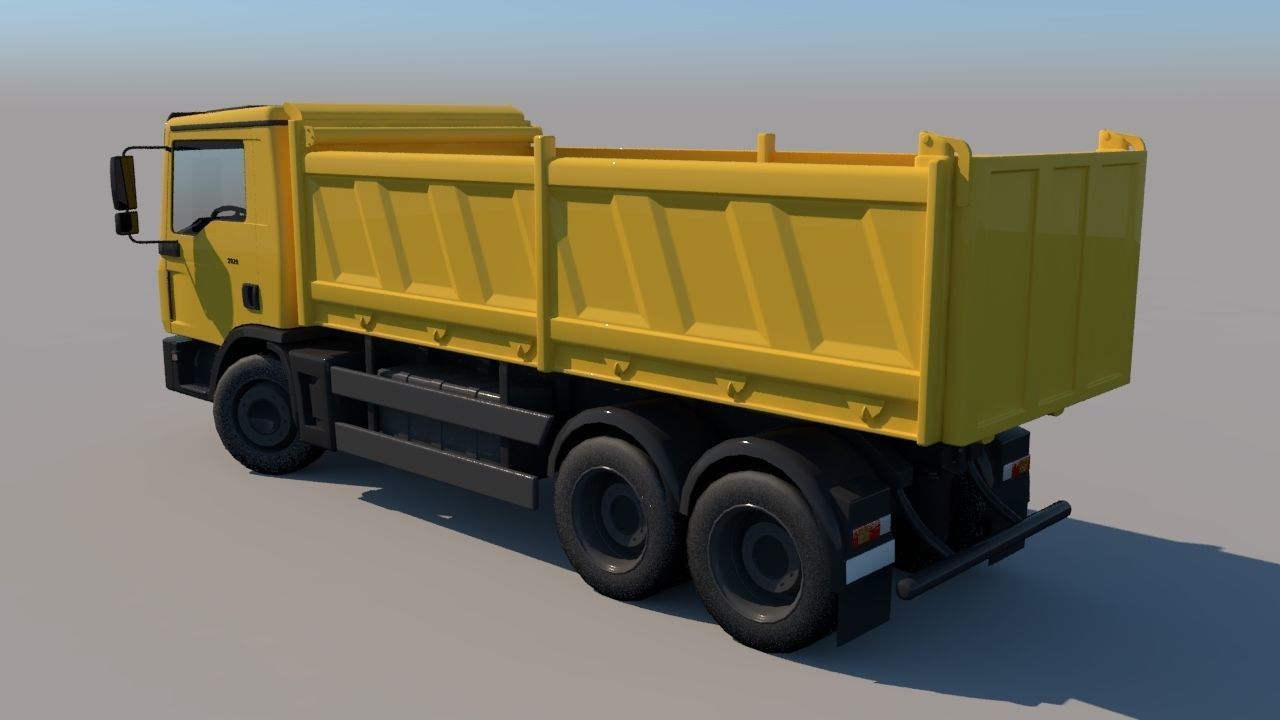 Rigged Lorry Model 3D model rigged | CGTrader