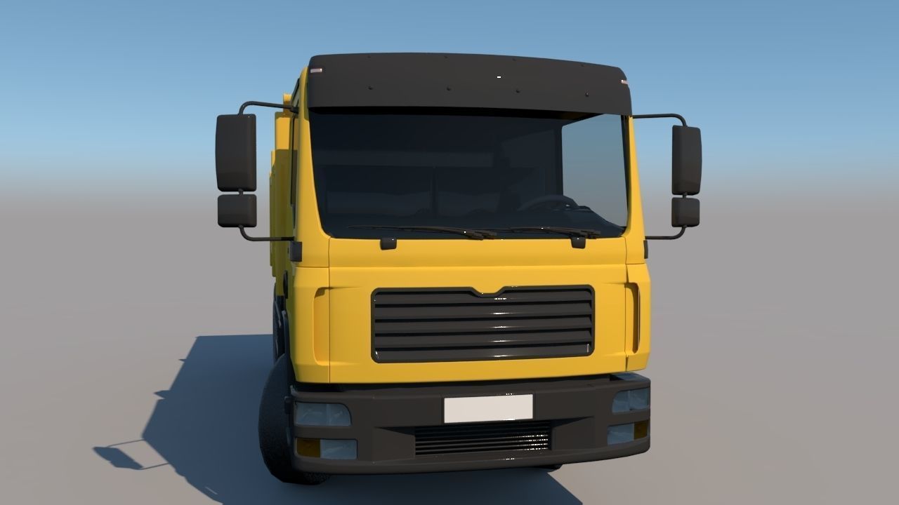 Rigged Lorry Model 3D model rigged | CGTrader