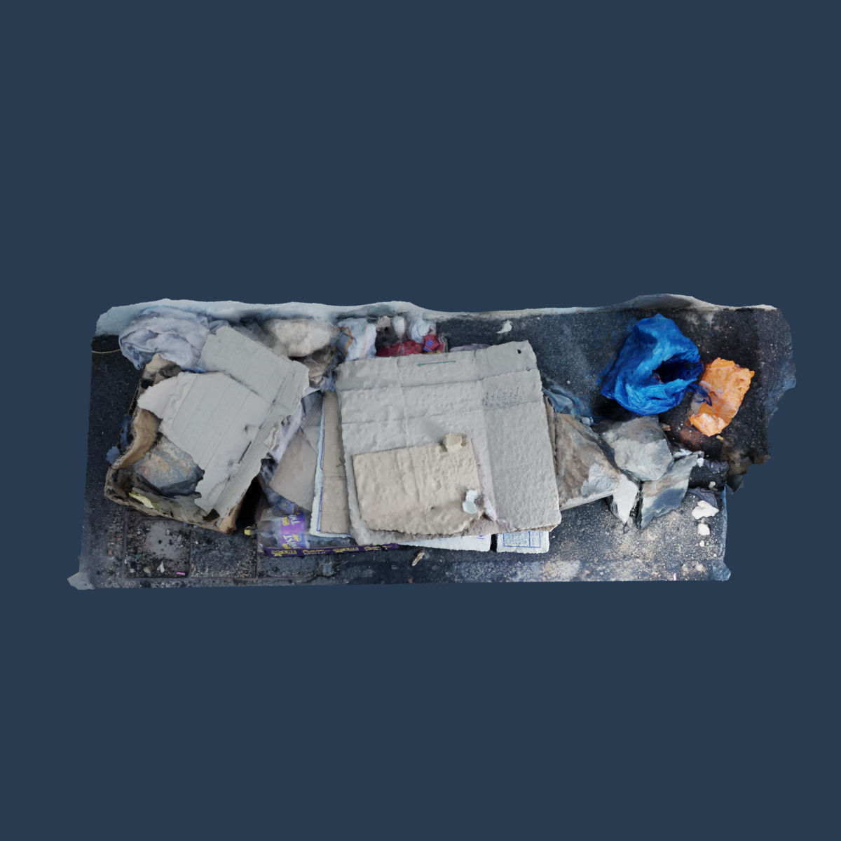 Raw Scan - Rubbish trash litter environment scatter 3D model | CGTrader