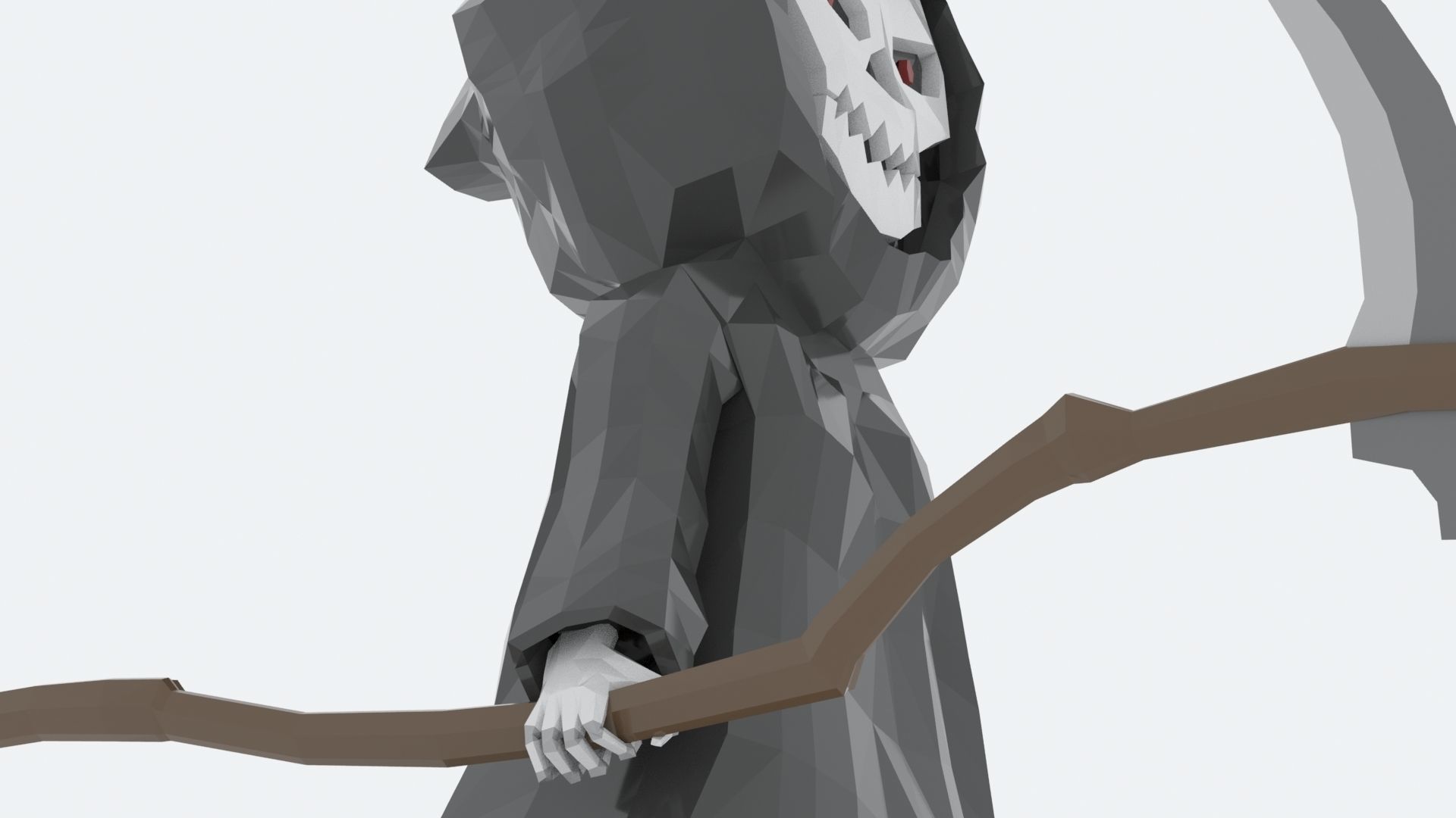 3D model Lowpoly Polygon Grim Reaper Character VR / AR / low-poly ...