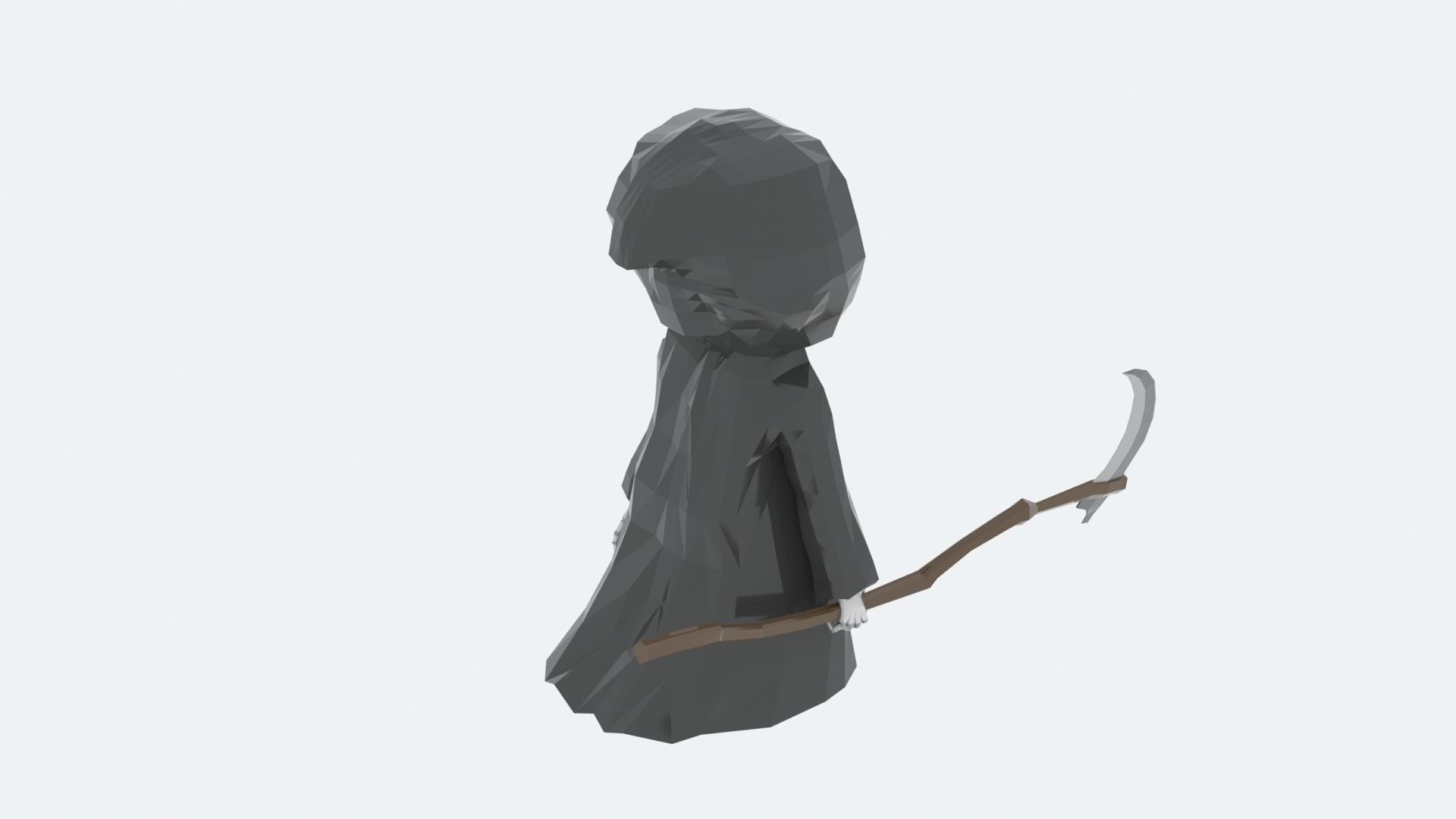 3D model Lowpoly Polygon Grim Reaper Character VR / AR / low-poly ...