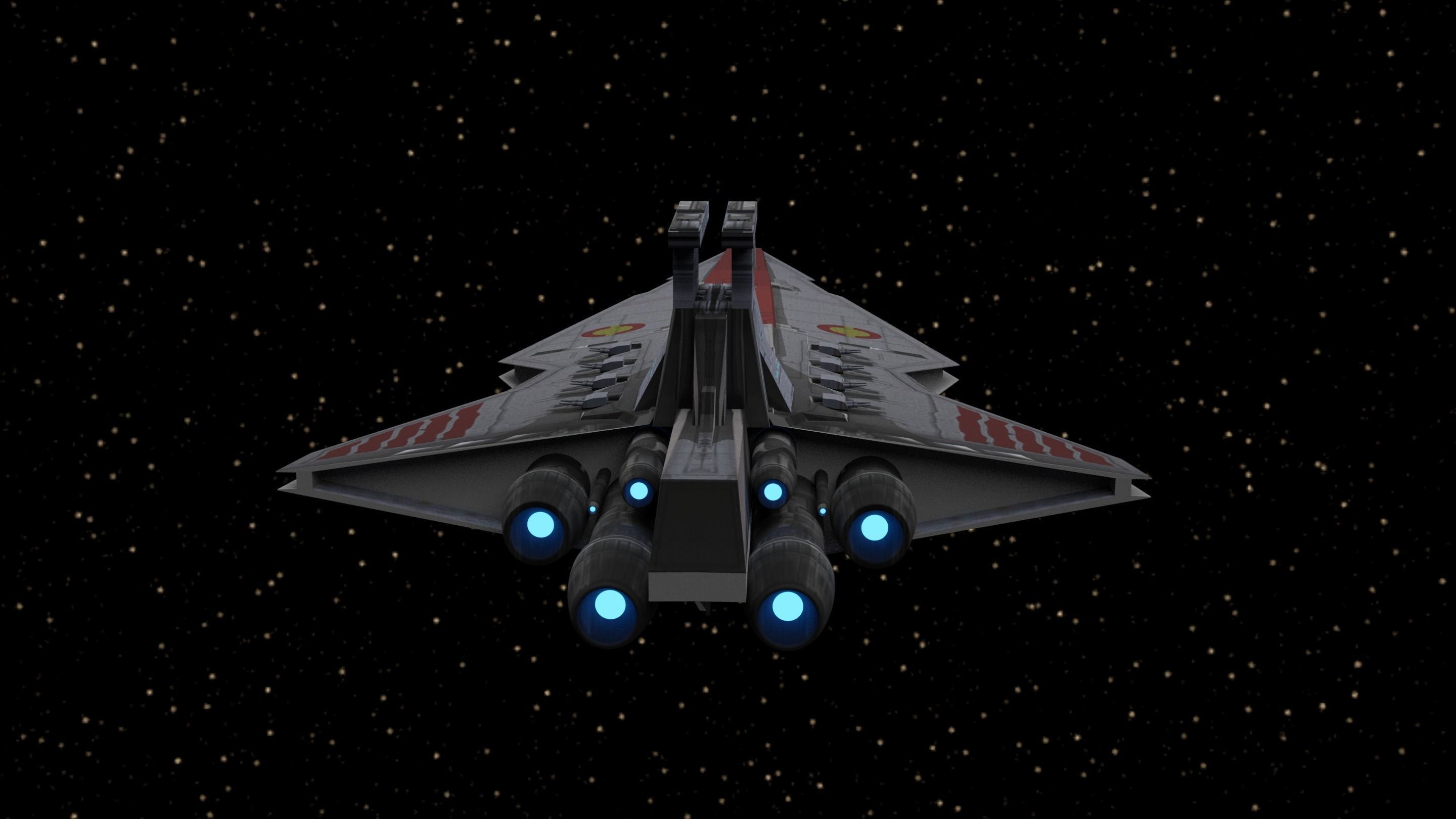Star Wars - Venator Cruiser 3D model animated rigged | CGTrader