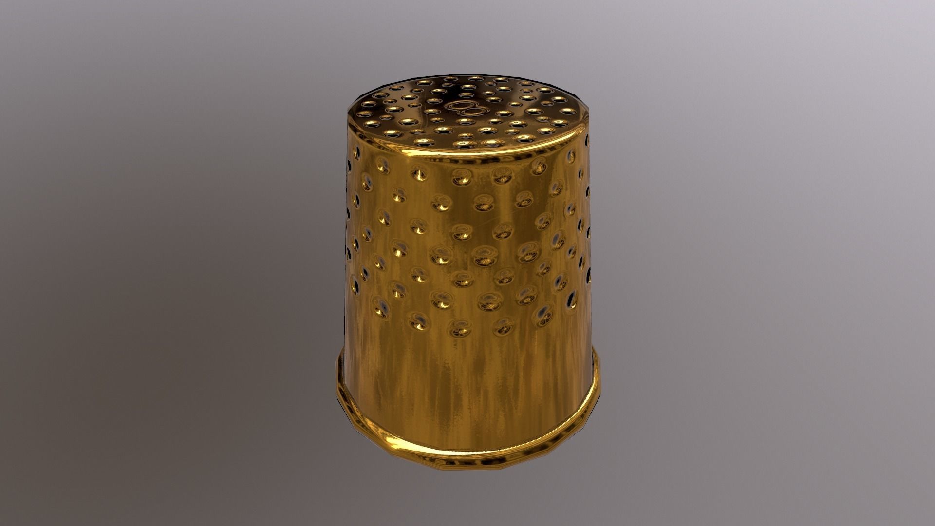 3D model Golden Thimble VR / AR / low-poly | CGTrader