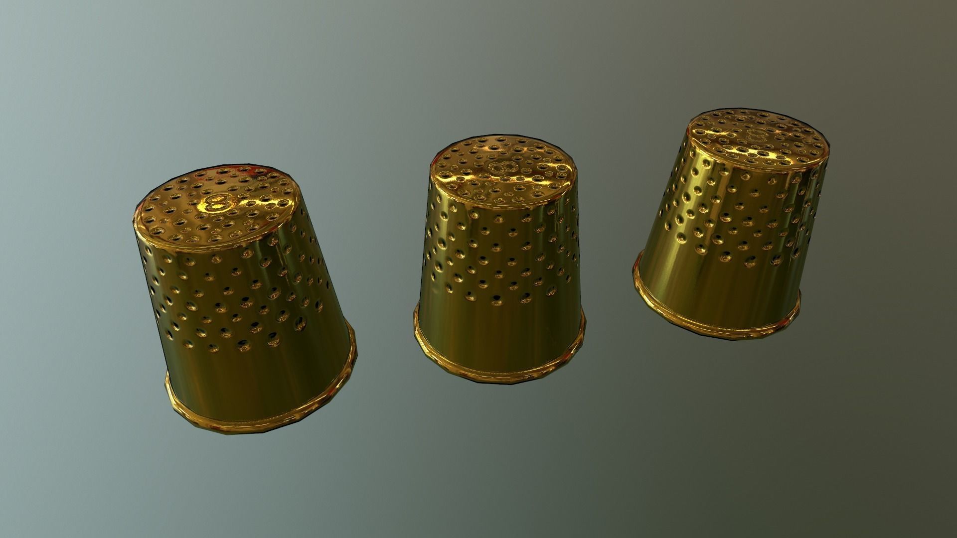 3D model Golden Thimble VR / AR / low-poly | CGTrader