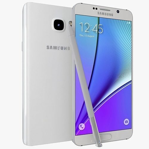 Samsung Galaxy Note 5 White Pearl 3D model | CGTrader