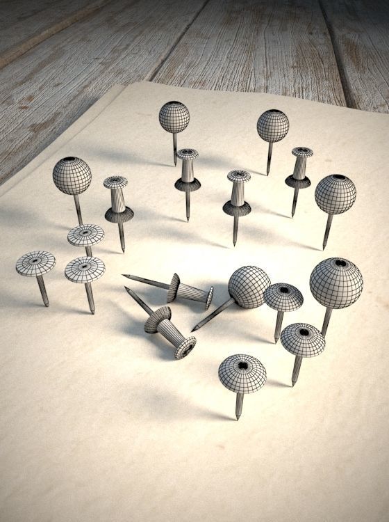 Pins or pointers 3D model | CGTrader