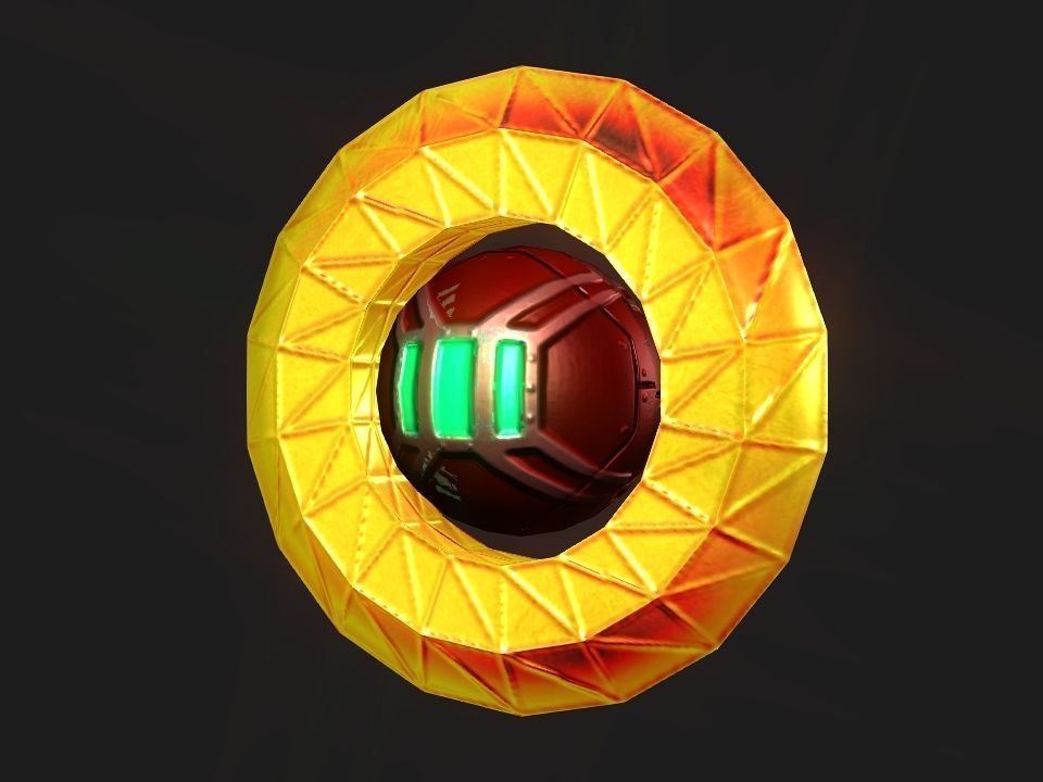 3D model Ringed Iron Sun VR / AR / low-poly | CGTrader