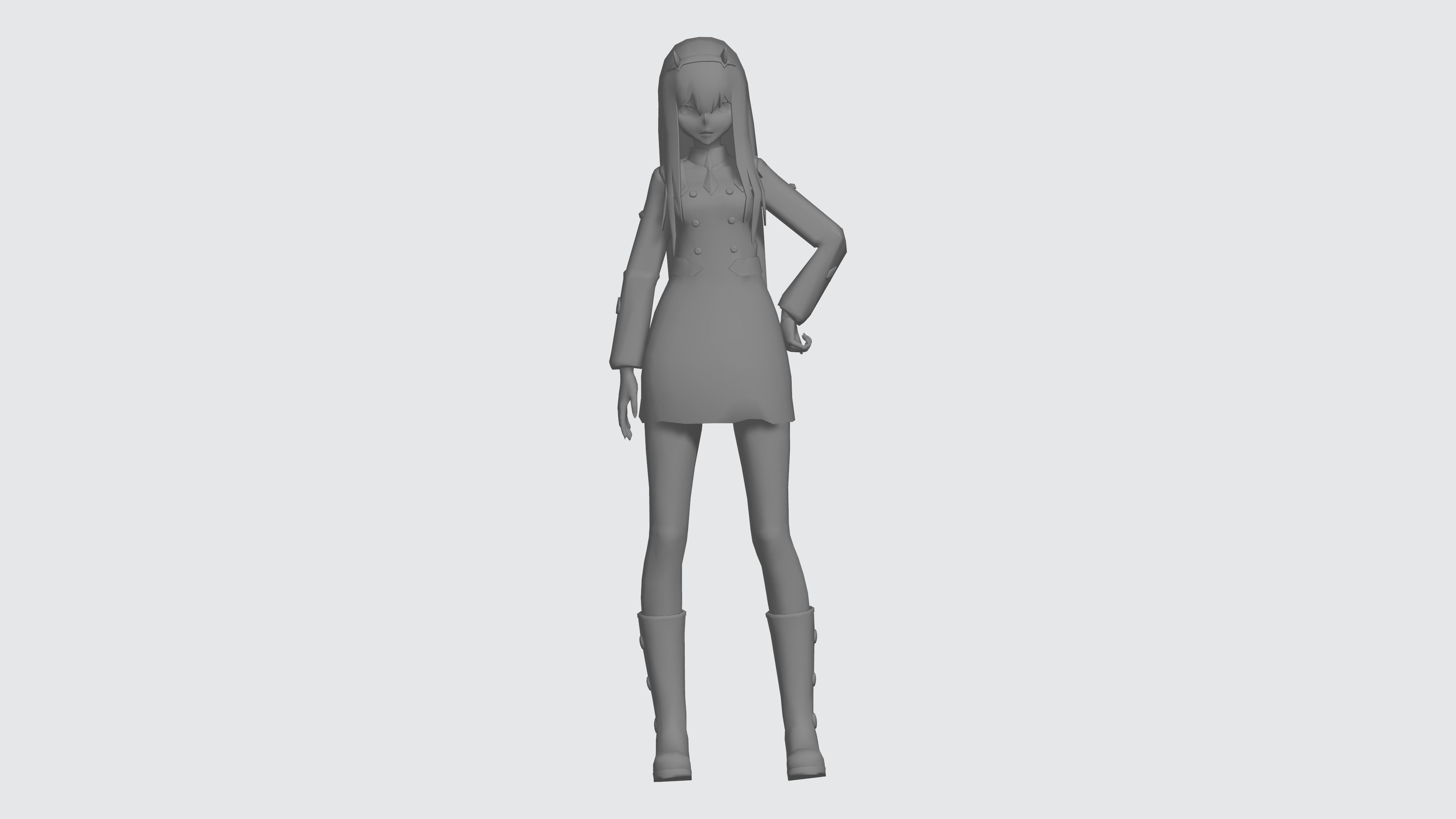 Zero Two - Darling in the Franxx 3D model 3D printable | CGTrader