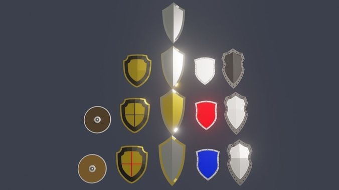 Shield Pack 1 free VR / AR / low-poly 3D model | CGTrader
