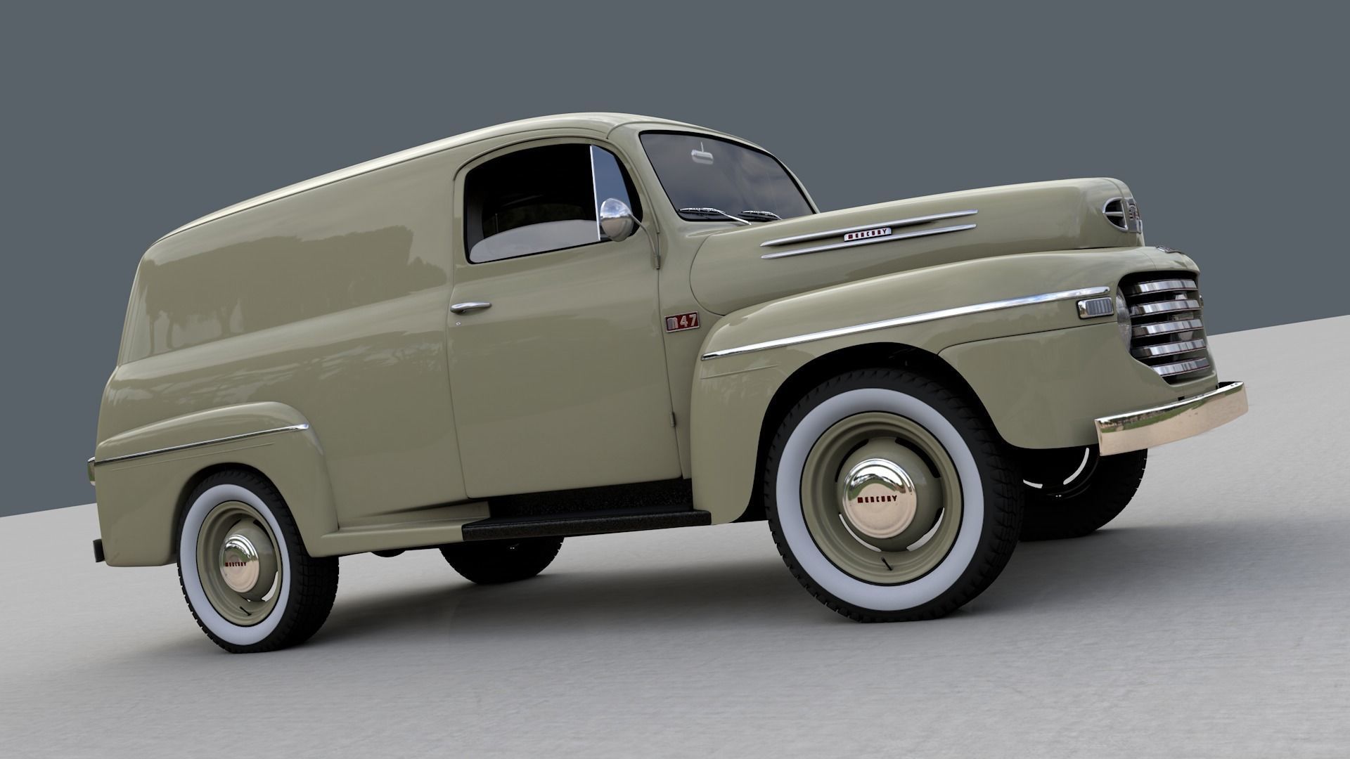 M47 SERIES PANEL VAN 1949 3D model | CGTrader