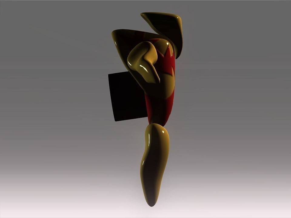 Auto pilot robotic gravity arms golden spaceship 3D model animated ...