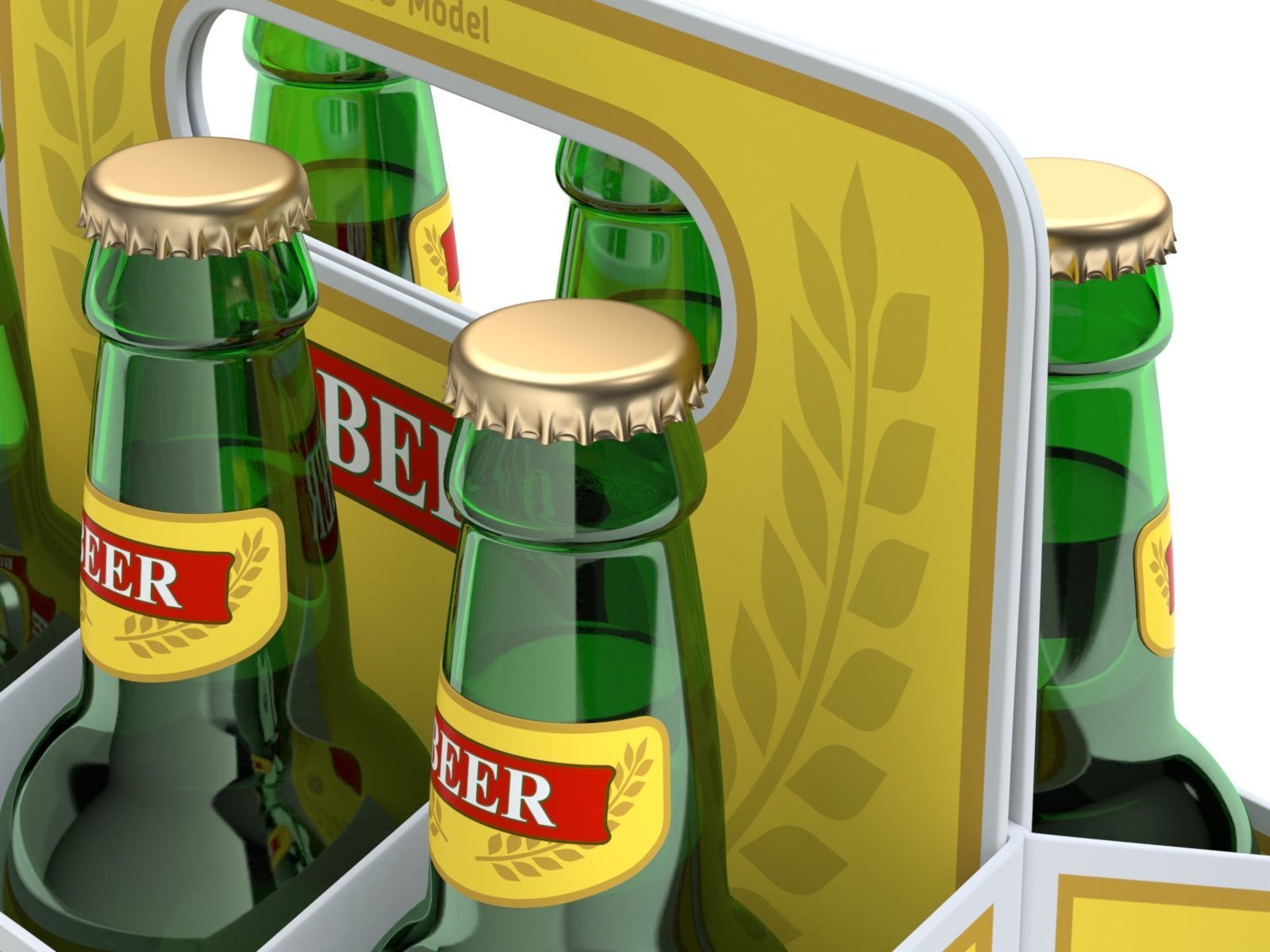 Beer Cardboard Pack 3D model | CGTrader