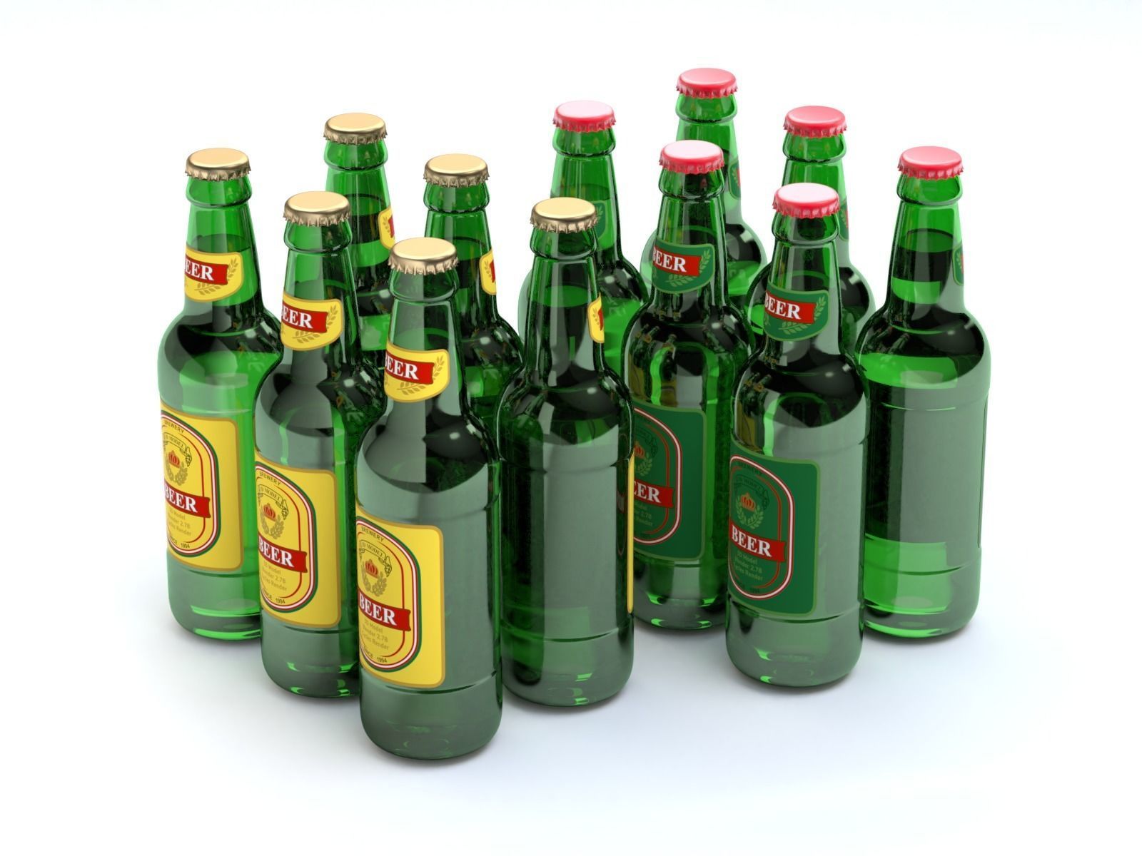 Beer Cardboard Pack 3D model | CGTrader