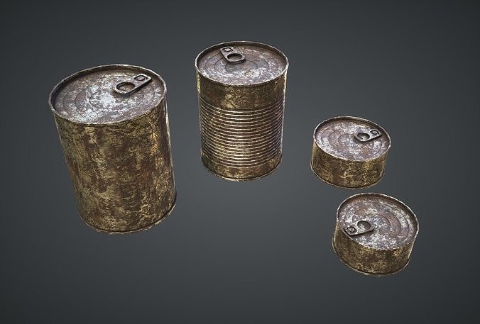 3D model Cans Rust VR / AR / low-poly | CGTrader