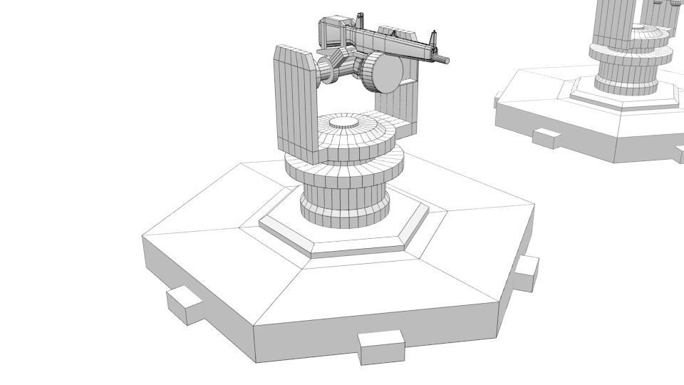 3D model Modern Unmanned Turrets V3 VR / AR / low-poly | CGTrader