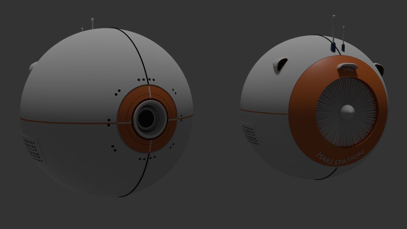 Sci-fi robot - flying robot - camera robot free 3D model | CGTrader