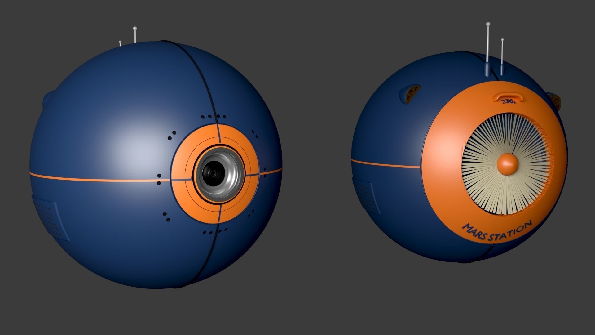 Sci-fi robot - flying robot - camera robot free 3D model | CGTrader