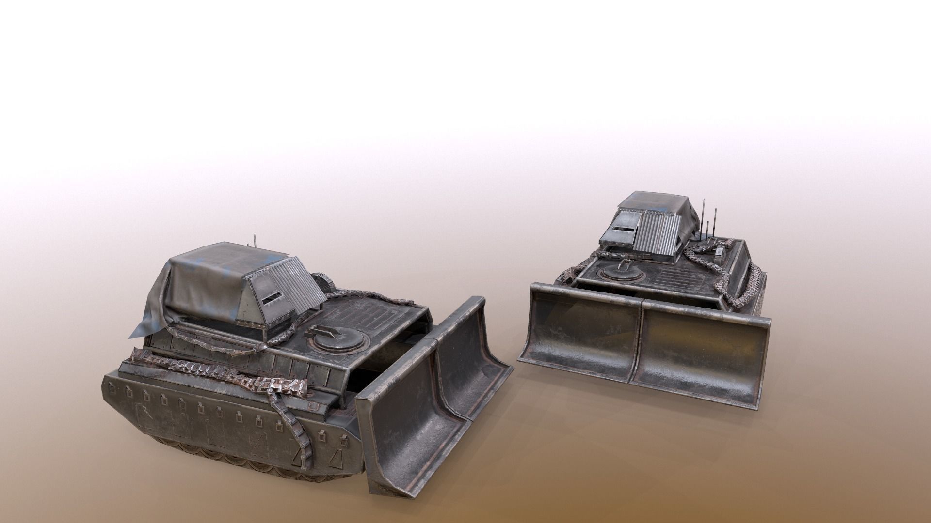 3D model Post apocalyptic Tank VR / AR / low-poly | CGTrader