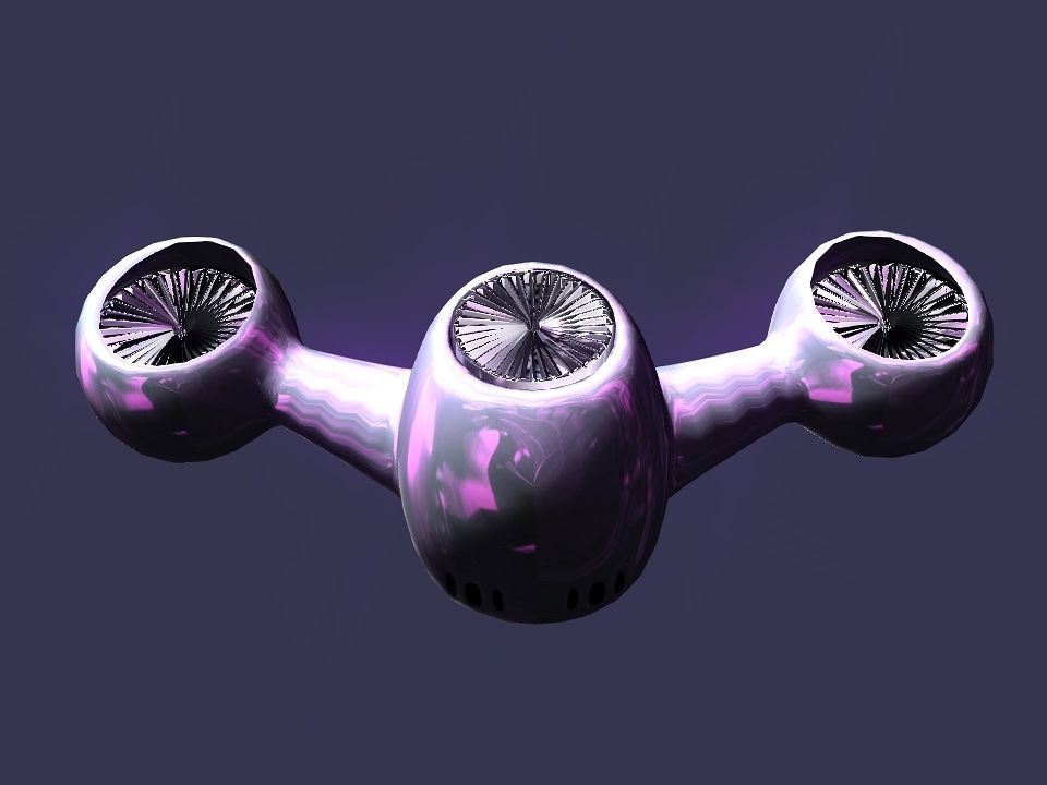 3D model Fan Engine Wings Spaceship VR / AR / low-poly | CGTrader