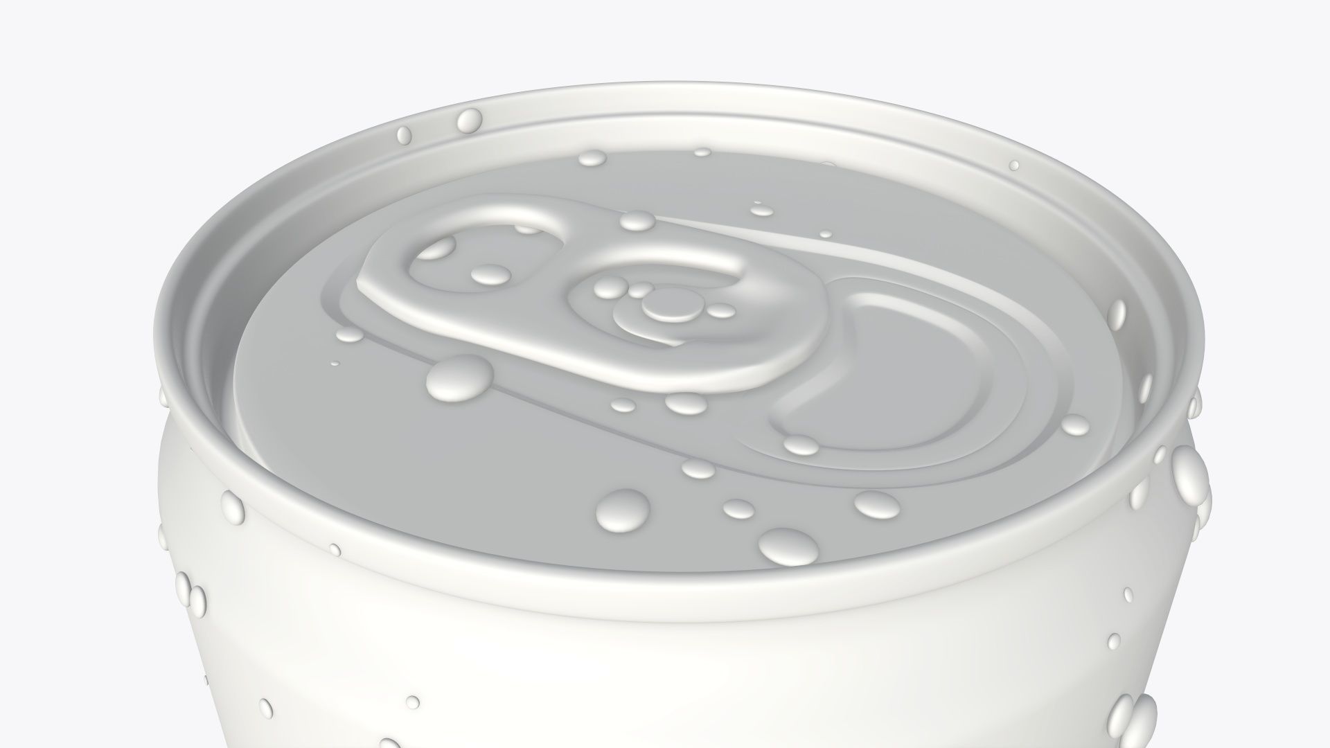 Slim soda energy drink beverage can 250 ml with water drops 3D model ...