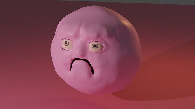 Angry head 3D model | CGTrader