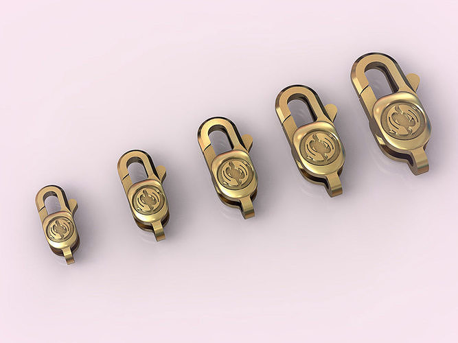 Locks for jewelry chains and bracelets 010 3D model 3D printable | CGTrader