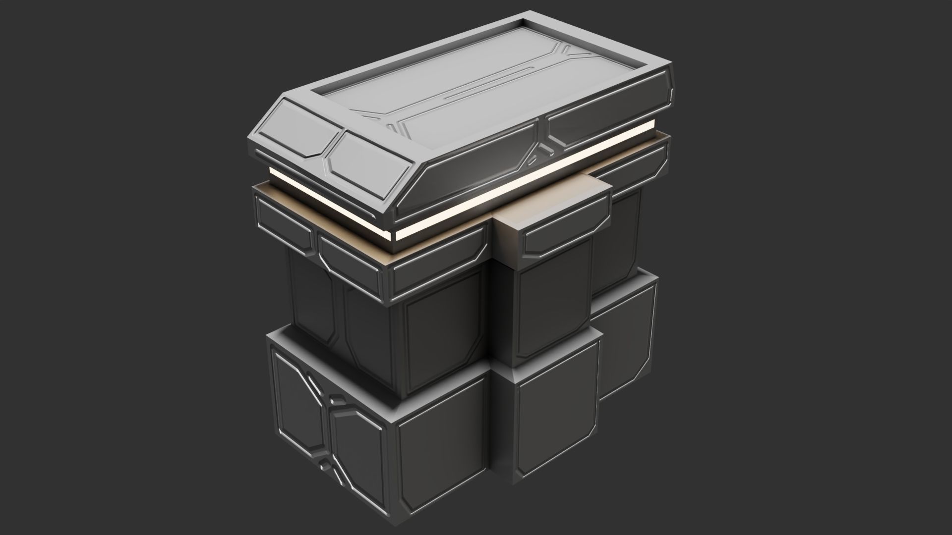 Scifi KitBash with Textures free VR / AR / low-poly 3D model | CGTrader