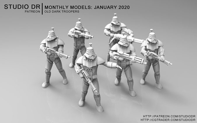 Old Dark Troopers 3D model 3D printable | CGTrader