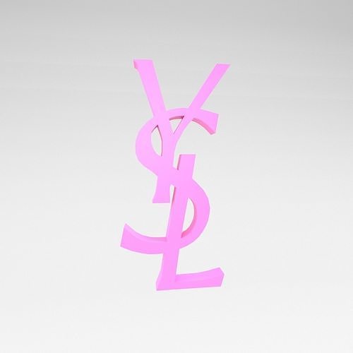 YSL Logo v1 002 free VR / AR / low-poly 3D model | CGTrader