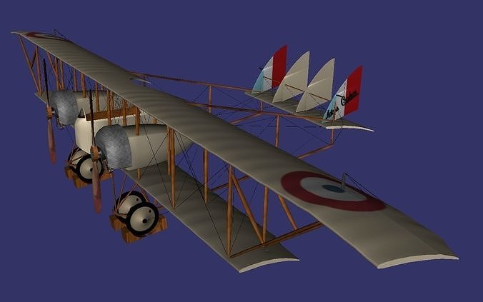 Caudron G 4 biplane free VR / AR / low-poly 3D model | CGTrader
