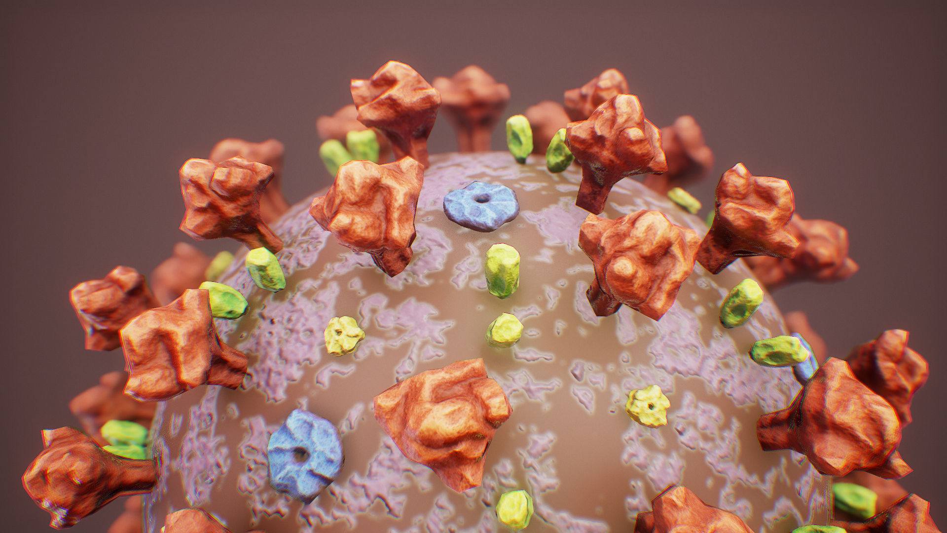 3D model CoronaVirus COVID 19 Corona Virus SARS-CoV-2 nCoV VR / AR ...