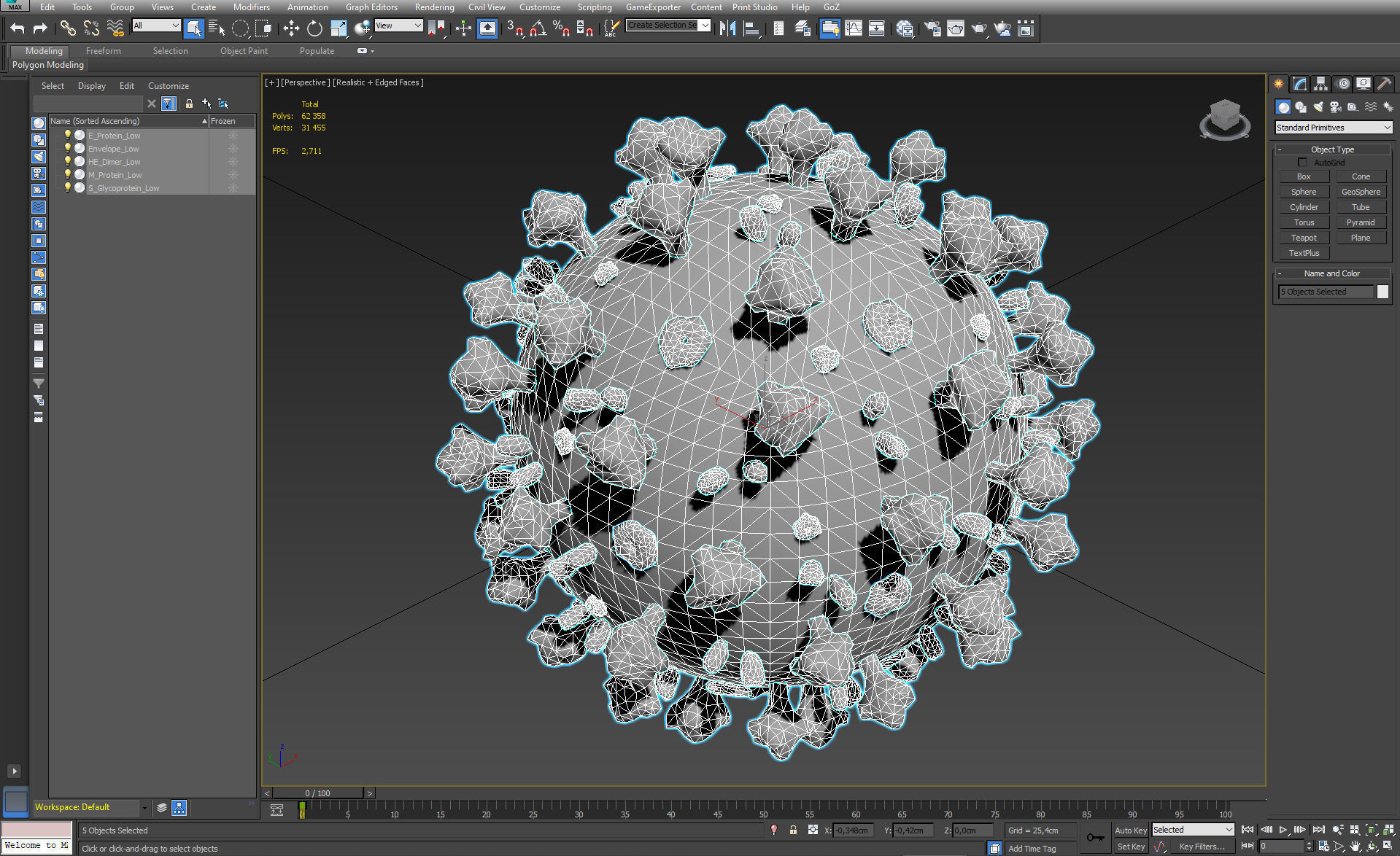 3D model CoronaVirus COVID 19 Corona Virus SARS-CoV-2 nCoV with Source ...