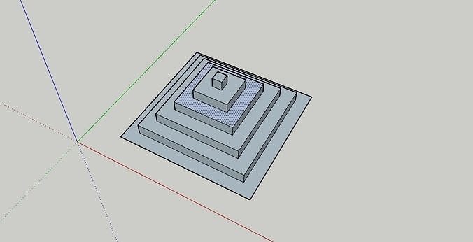 step pyramid free 3D model 3D printable | CGTrader