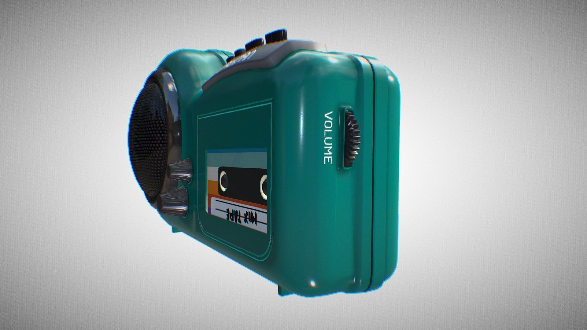 3D model Retro Walkman VR / AR / low-poly | CGTrader