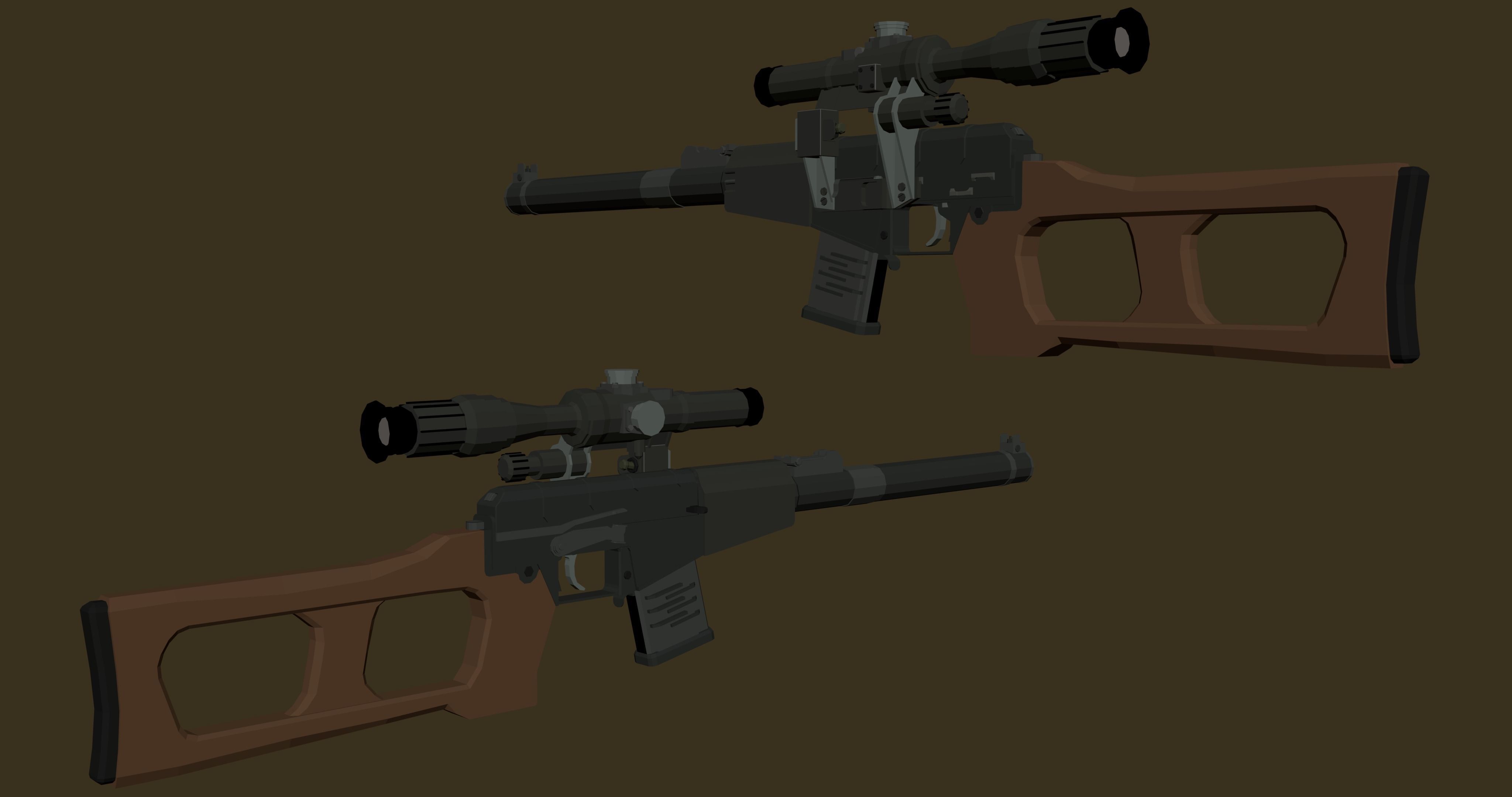 3D model AS VAL - VSS - PSO 1 - Low Poly isometric VR / AR / low-poly ...