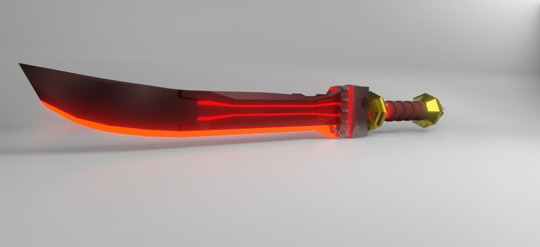 Sci-fi Neon Sword free 3D model | CGTrader