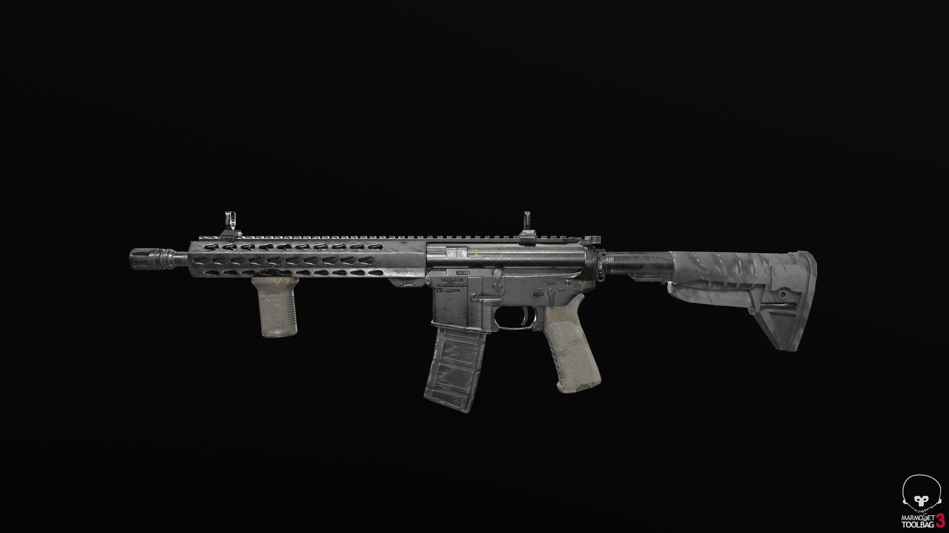 Zbroyar Z-15 AR-15 M4A4 LOW POLY MODEL FREE free VR / AR / low-poly 3D ...