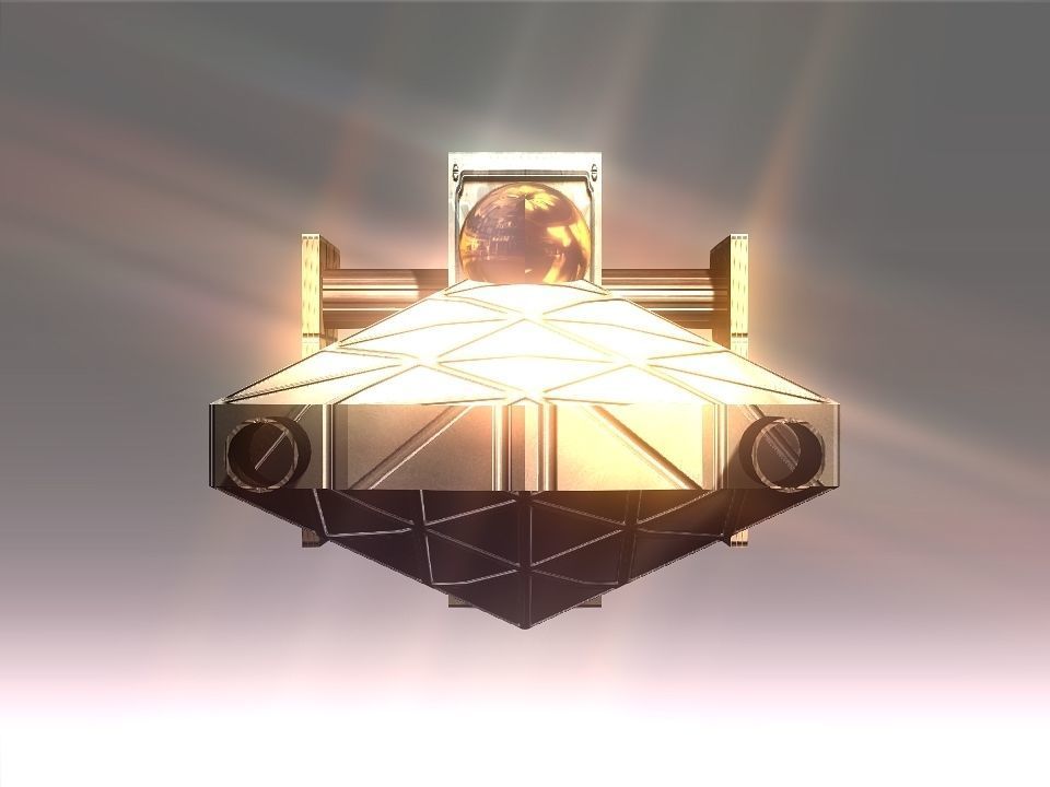 3D model Low Poly Blocks Spaceship VR / AR / low-poly | CGTrader