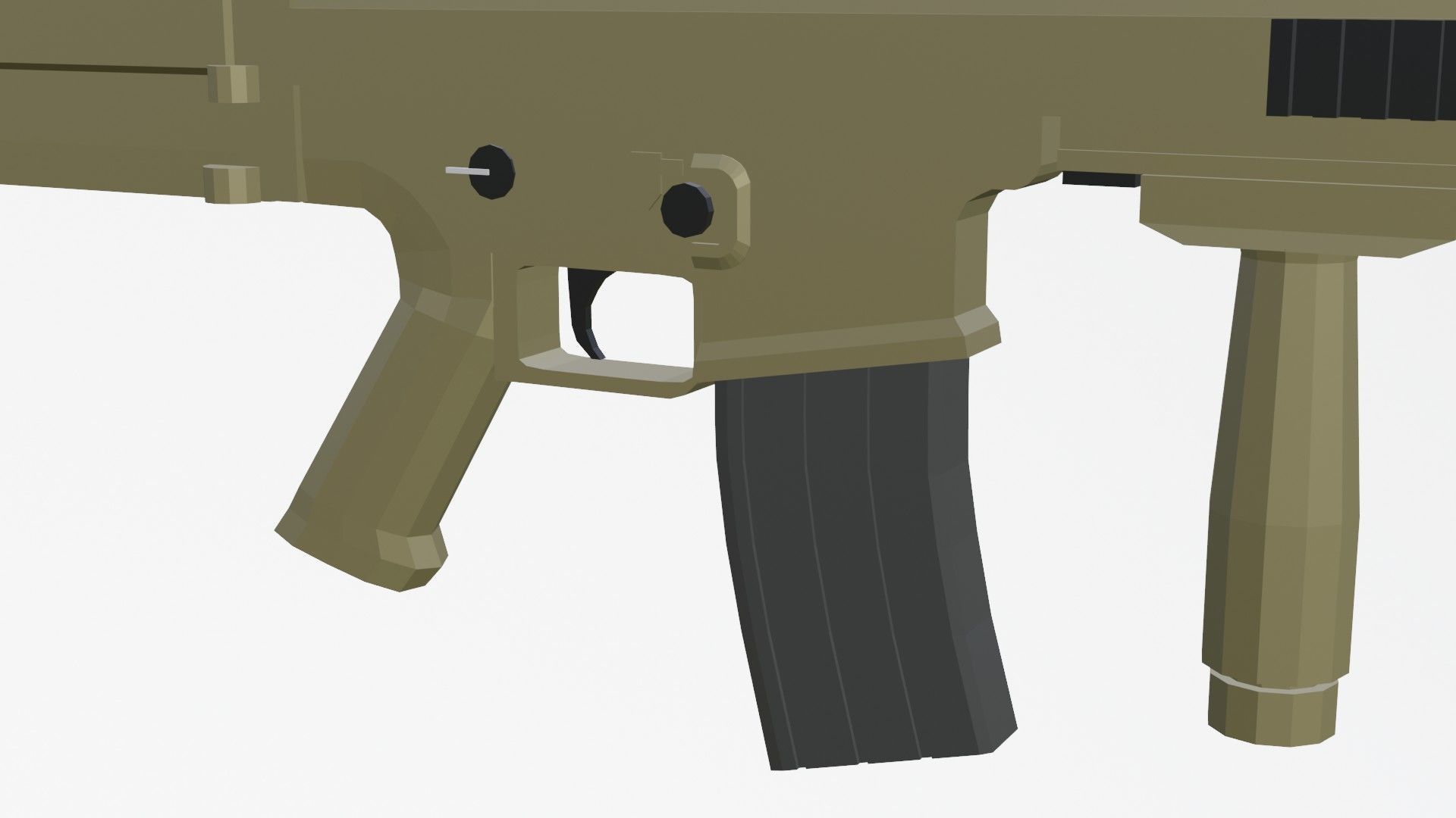 3D model SCAR H low poly automatic rifle VR / AR / low-poly | CGTrader