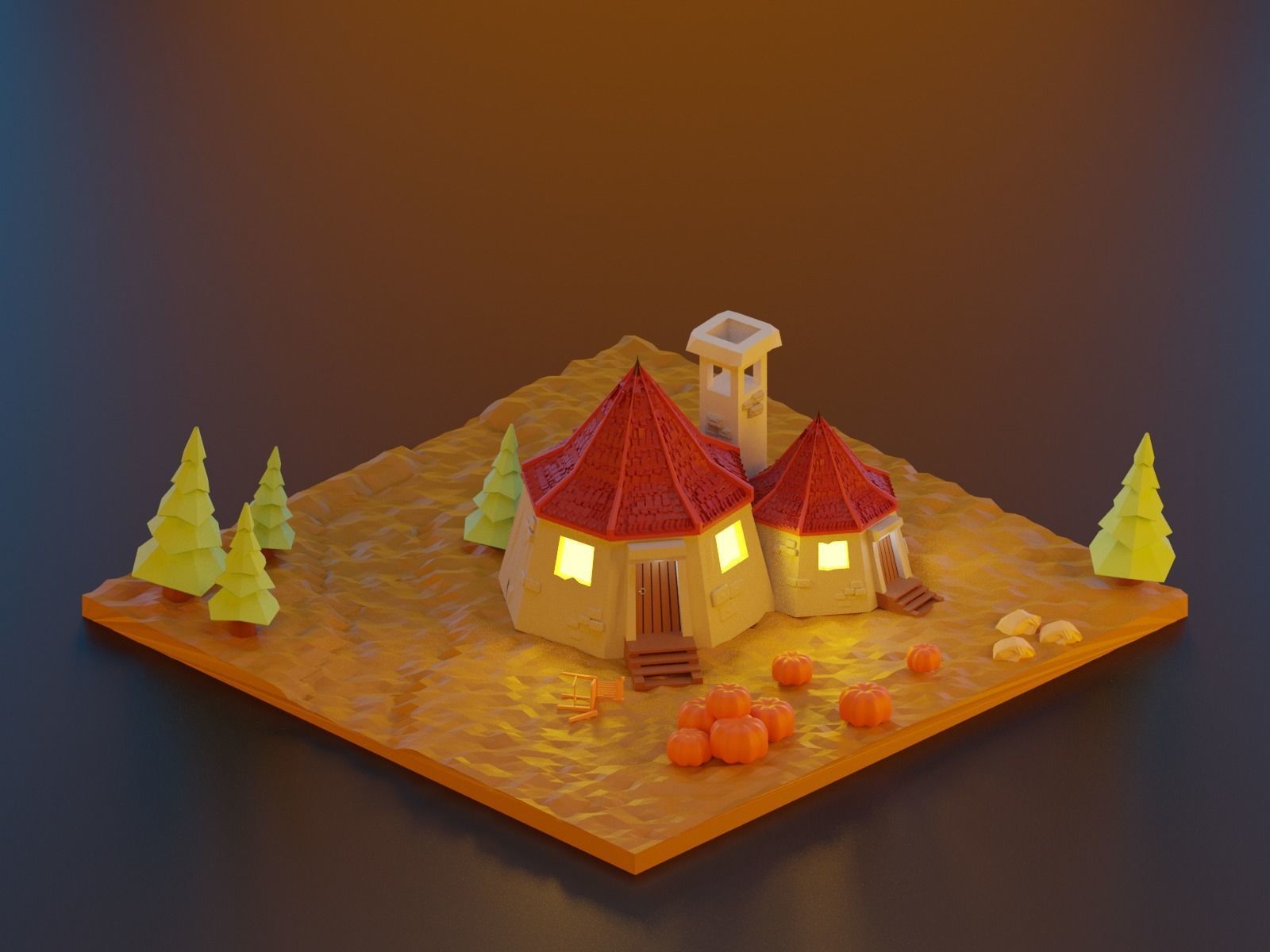3D model lowpoly hagrid hut | CGTrader