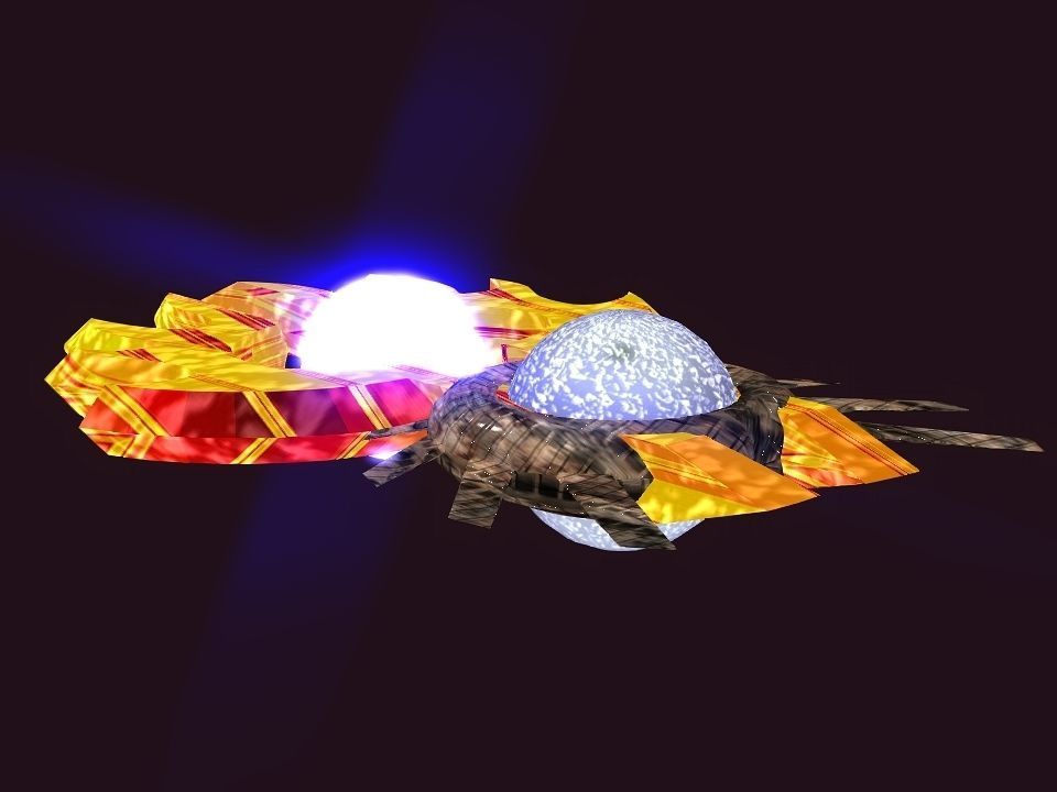 3D model Bladed Crown Energy Ball Spaceship VR / AR / low-poly | CGTrader
