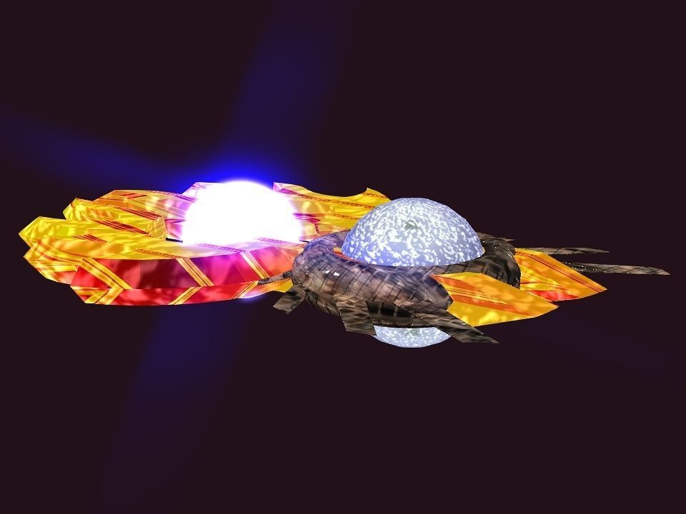 3D model Bladed Crown Energy Ball Spaceship VR / AR / low-poly | CGTrader