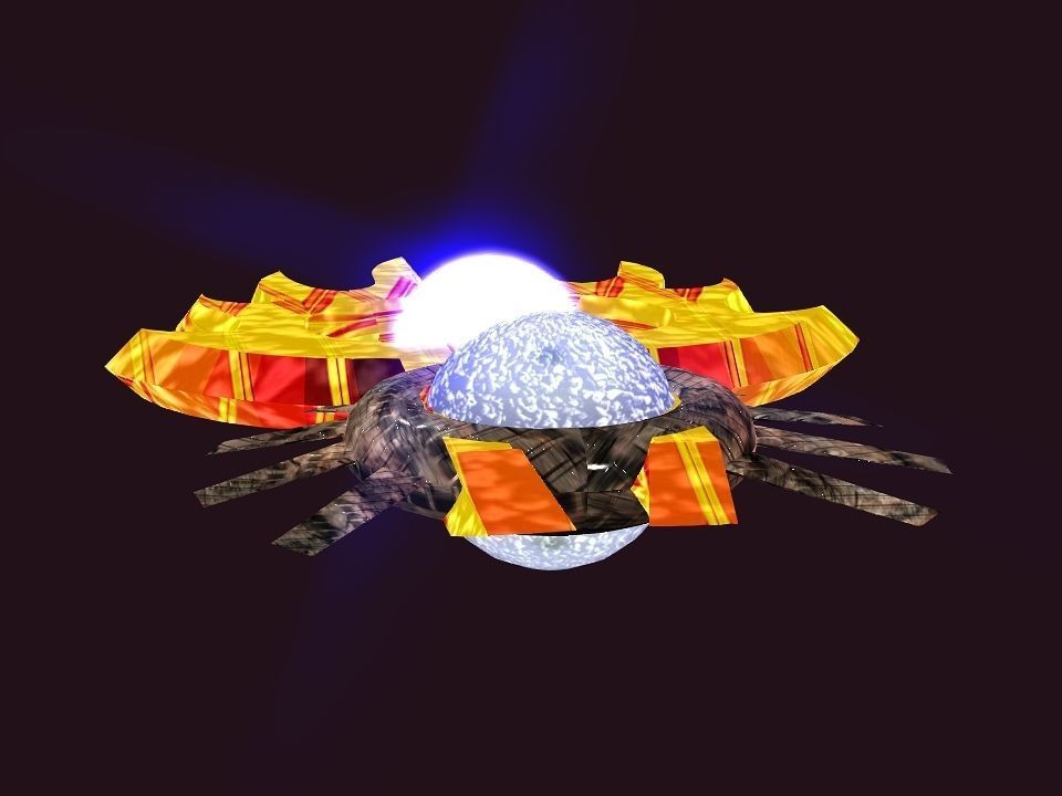 3D model Bladed Crown Energy Ball Spaceship VR / AR / low-poly | CGTrader
