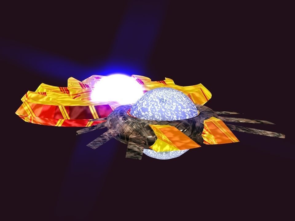 3D model Bladed Crown Energy Ball Spaceship VR / AR / low-poly | CGTrader