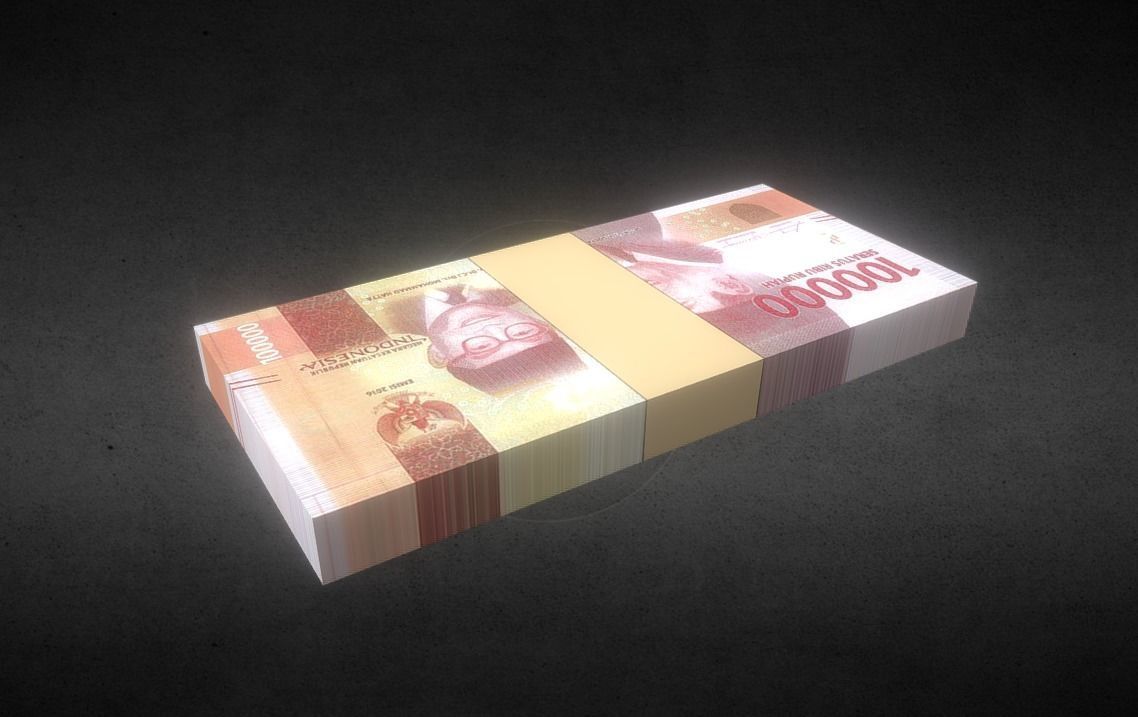 Indonesian Money 100K Rupiah Stacked Free Download free VR / AR / low ...