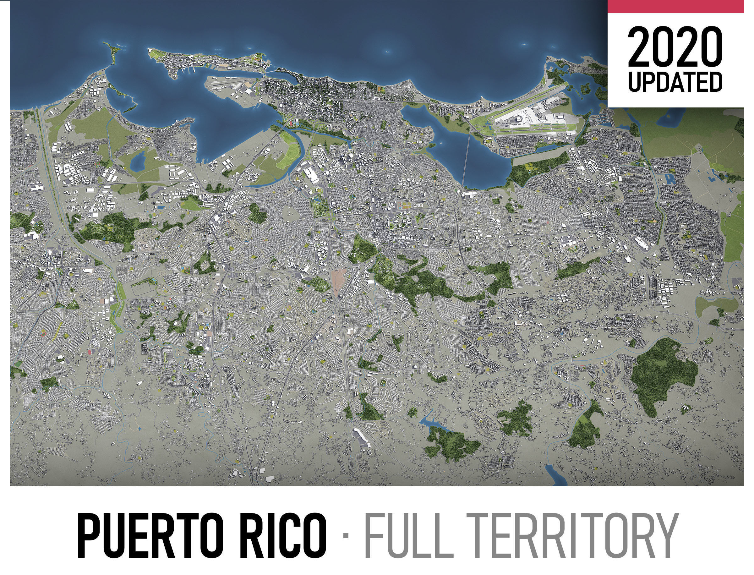 Puerto Rico - full island and San Juan city 3D | CGTrader