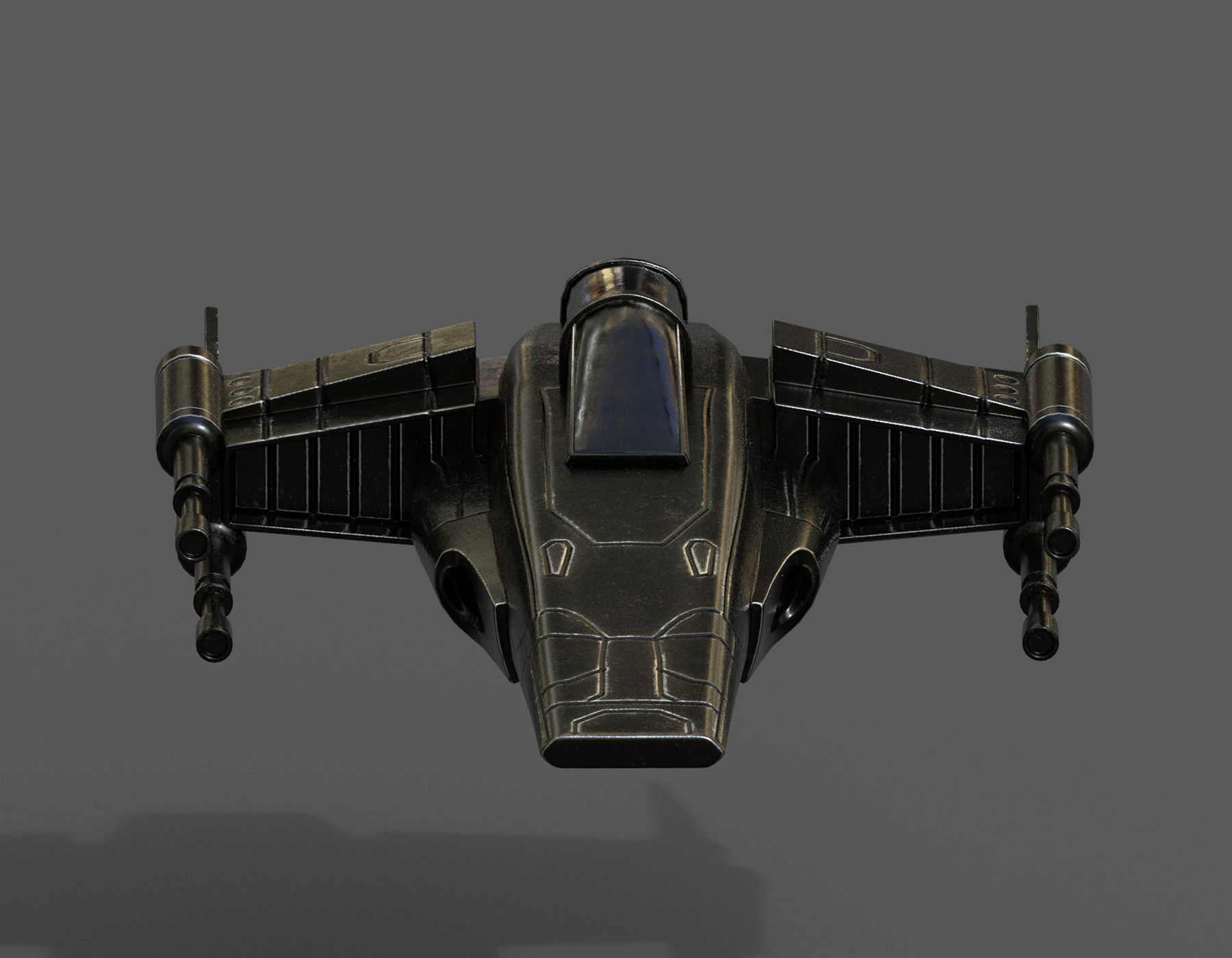 3D model Spaceship starship scifi space futuristic cyborg Generic VR ...