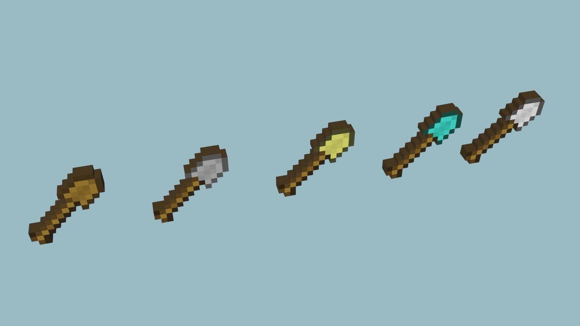 3D model Set of low-poly tools from Minecraft VR / AR / low-poly | CGTrader