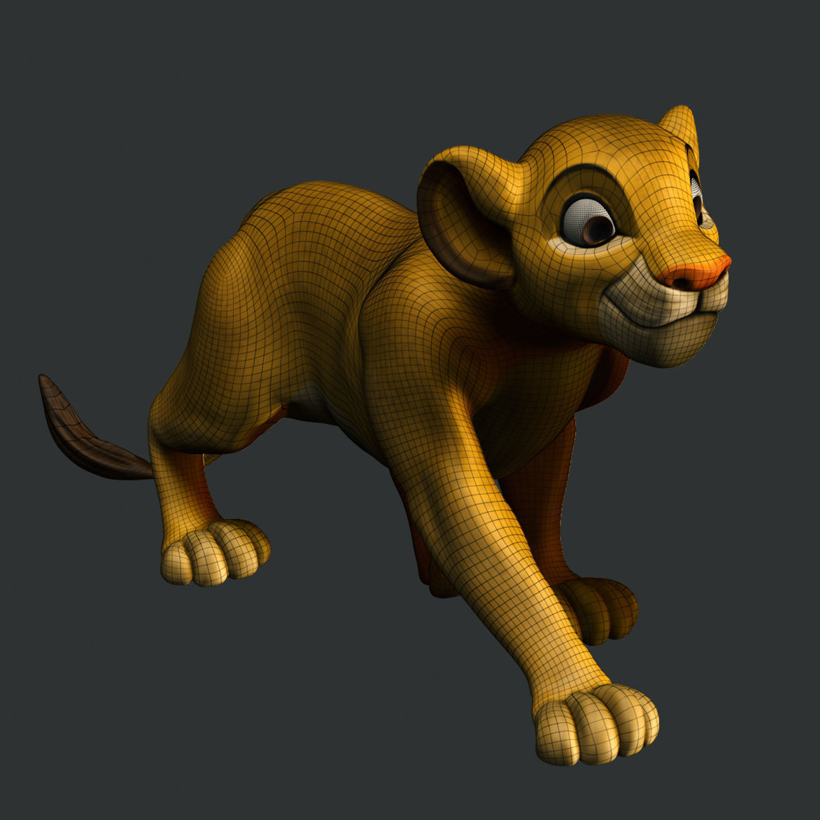 Simba Print lion 3D model 3D printable | CGTrader