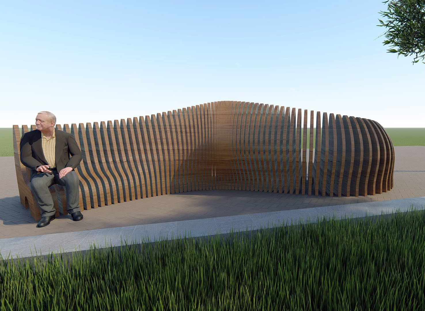 Parametric bench 3D model | CGTrader